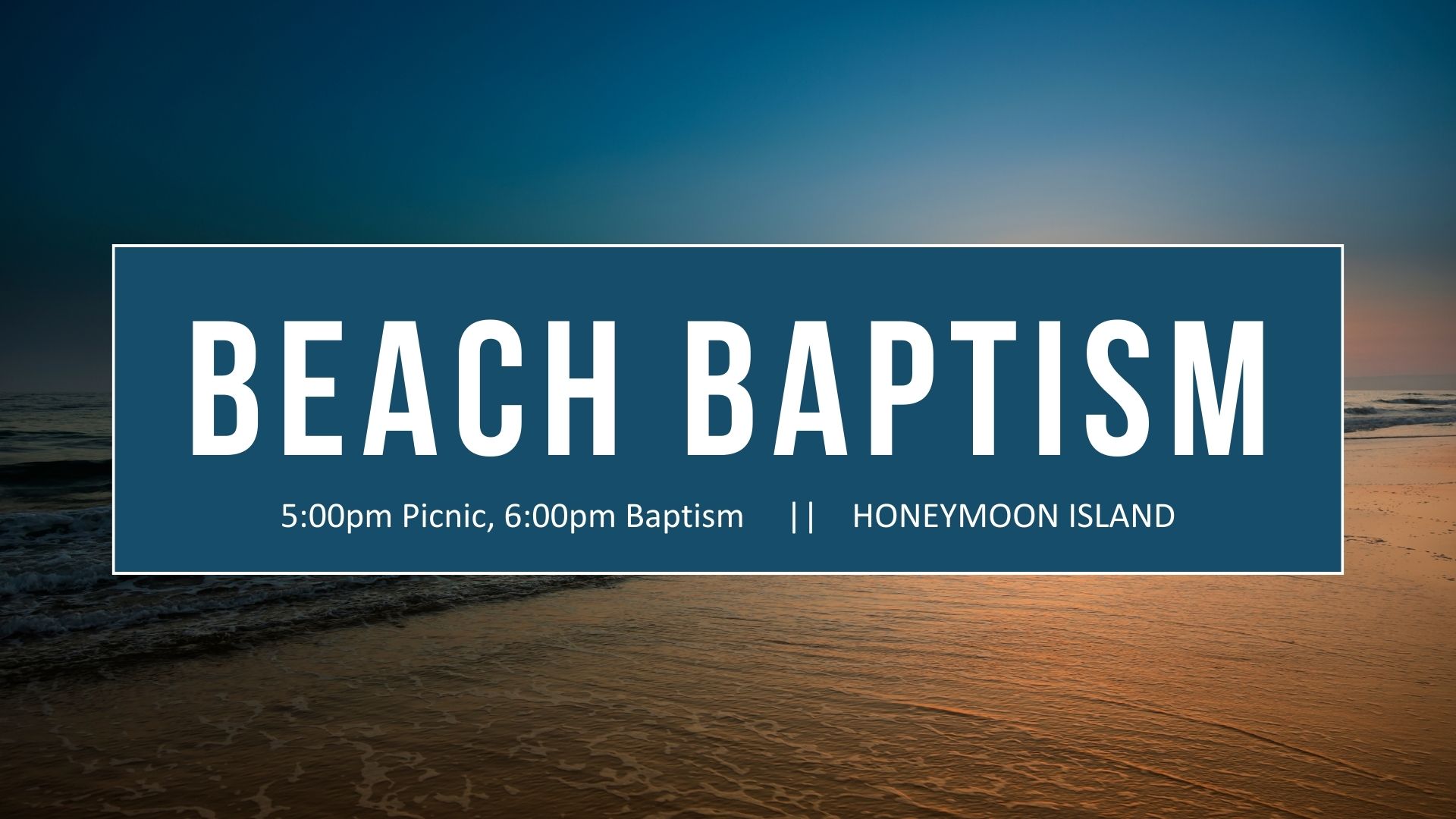 Beach Baptism - Clearwater Community Church