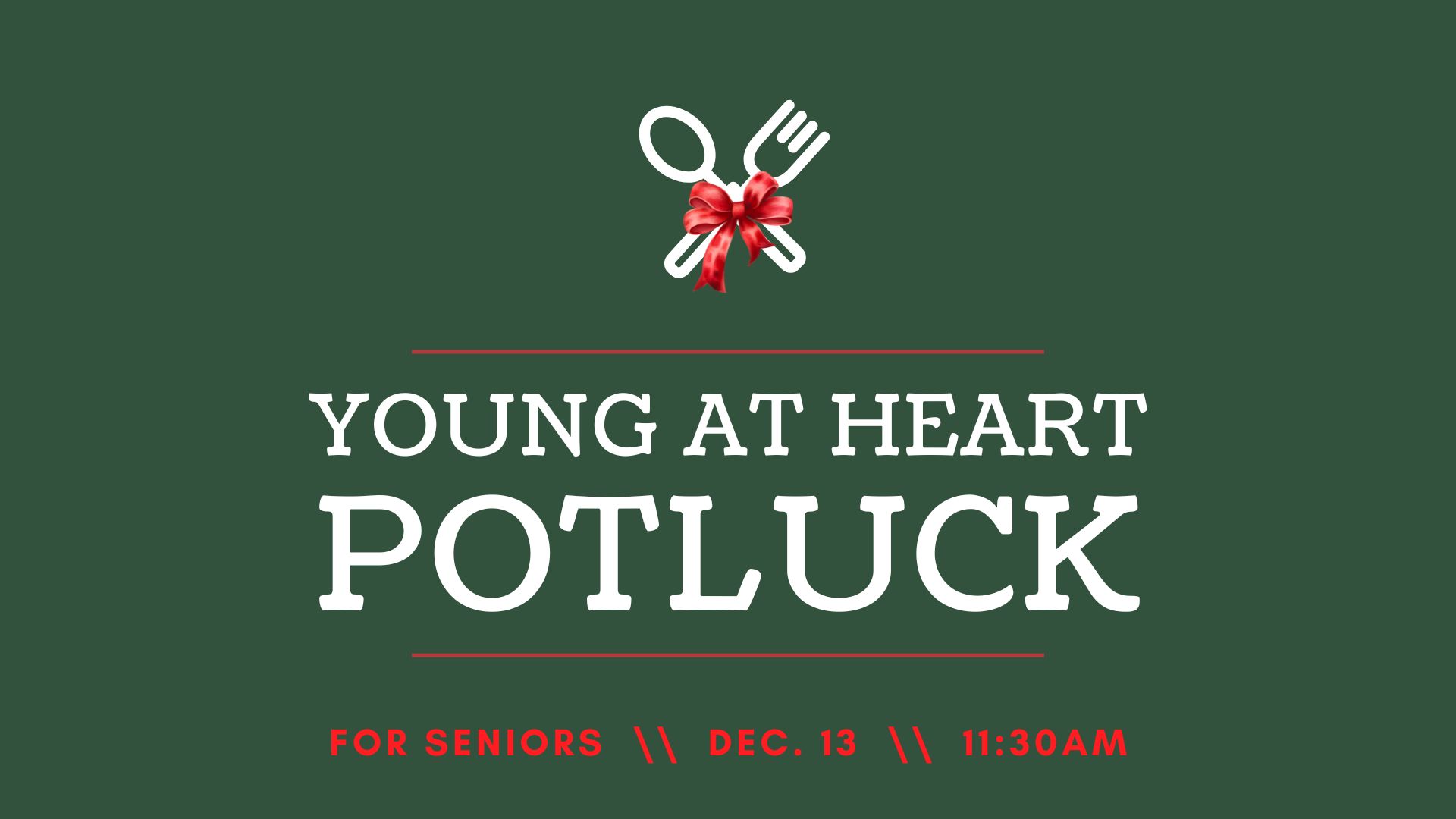 Potluck - Dec - Clearwater Community Church